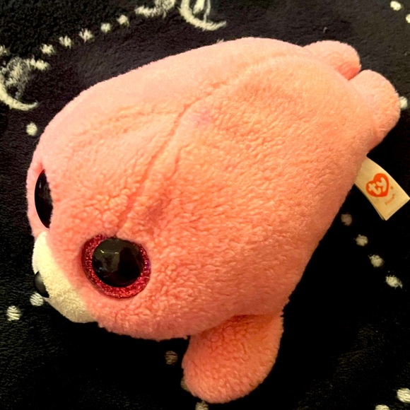 Ty | Toys | Ty Beanie Boos Pink Seal Pierre Glitter Eye Plush Stuffed ...